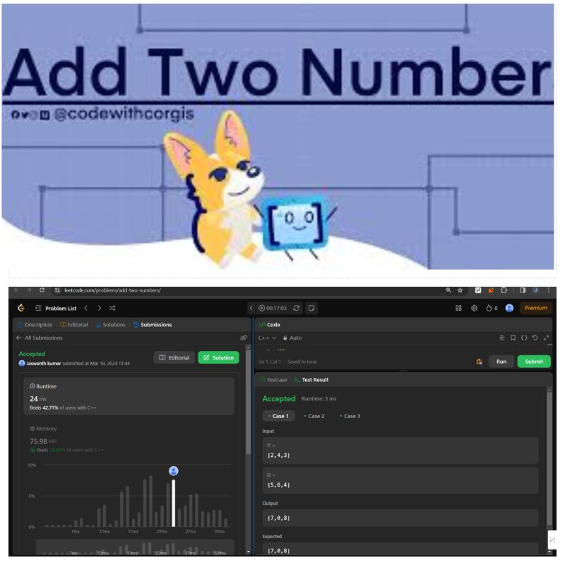 Day 34 of #100DaysOfCode Odyssey: Adding Two Numbers | Jaswanth Kumar ... Day 34 of #100DaysOfCode Odyssey: Adding Two Numbers | Jaswanth Kumar ...