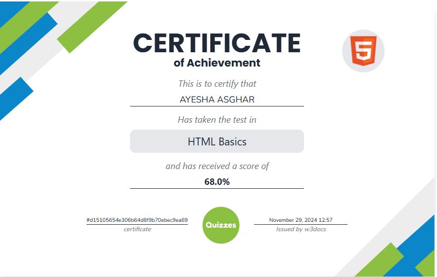 AYESHA ASGHAR on LinkedIn: #htmlcertificate #html #css #bootsrap # ... AYESHA ASGHAR on LinkedIn: #htmlcertificate #html #css #bootsrap # ...