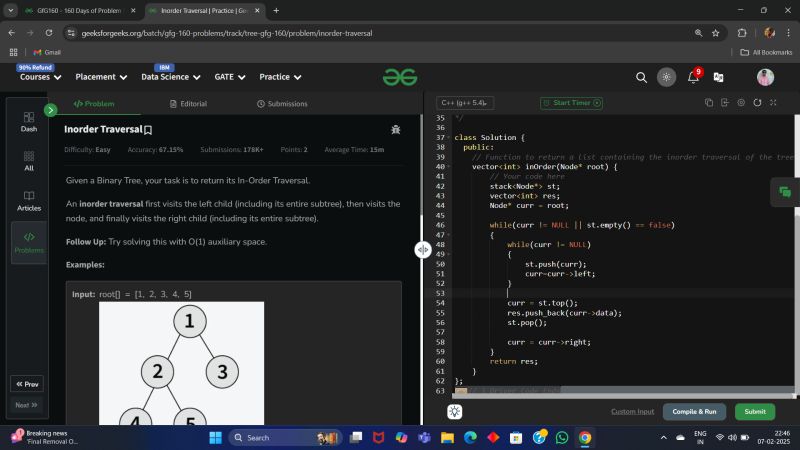Prakash Talpada on LinkedIn: #gfg160 #codingchallenge #dsa #binarytree ... Prakash Talpada on LinkedIn: #gfg160 #codingchallenge #dsa #binarytree ...