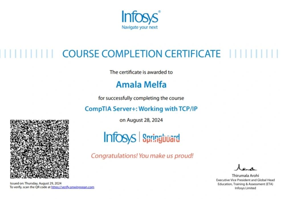 Amala Melfa on LinkedIn: #comptia #serverplus #tcpip #networking # ... Amala Melfa on LinkedIn: #comptia #serverplus #tcpip #networking # ...