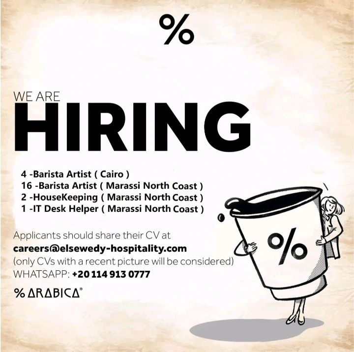 #hiringbarista #specialtycoffee #coffee #northcoast #arabicaeg ... #hiringbarista #specialtycoffee #coffee #northcoast #arabicaeg ...