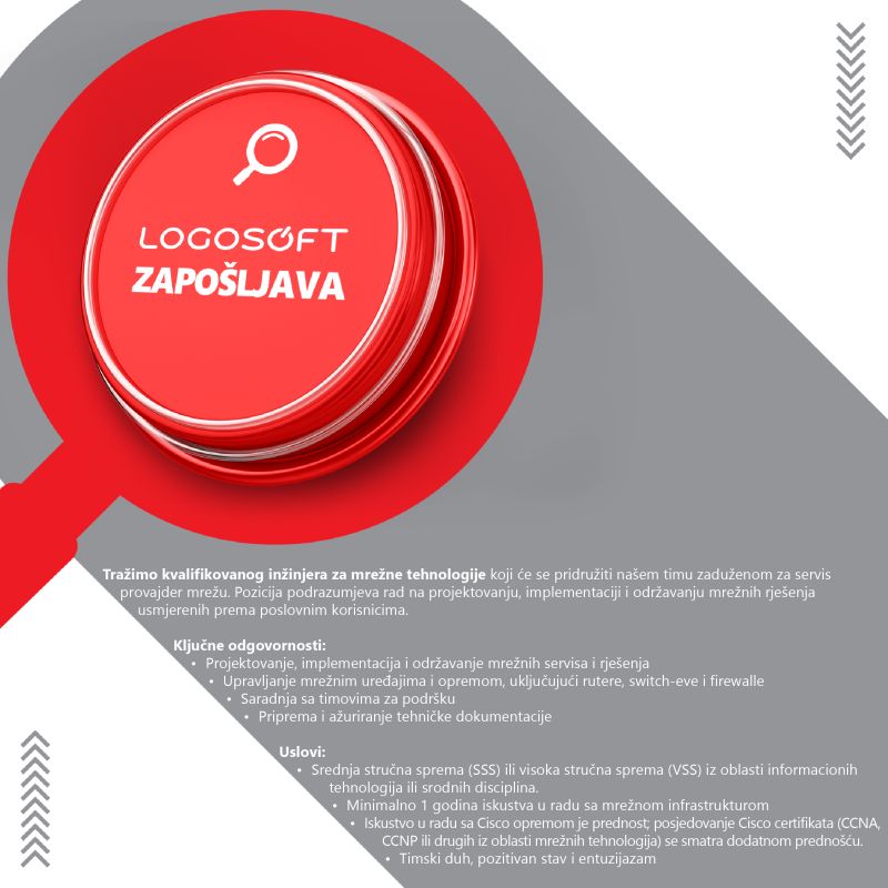 Logosoft d.o.o. on LinkedIn: 📣 Logosoft zapošljava! ⬇️ ⬇️ ⬇️ Prijavite ... Logosoft d.o.o. on LinkedIn: 📣 Logosoft zapošljava! ⬇️ ⬇️ ⬇️ Prijavite ...