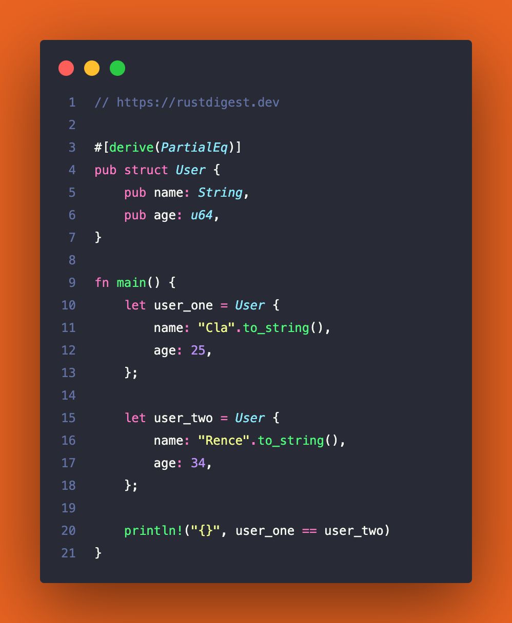 Clarence Ahiabor on LinkedIn: Rust PartialEq Trait: How to Compare ... Clarence Ahiabor on LinkedIn: Rust PartialEq Trait: How to Compare ...