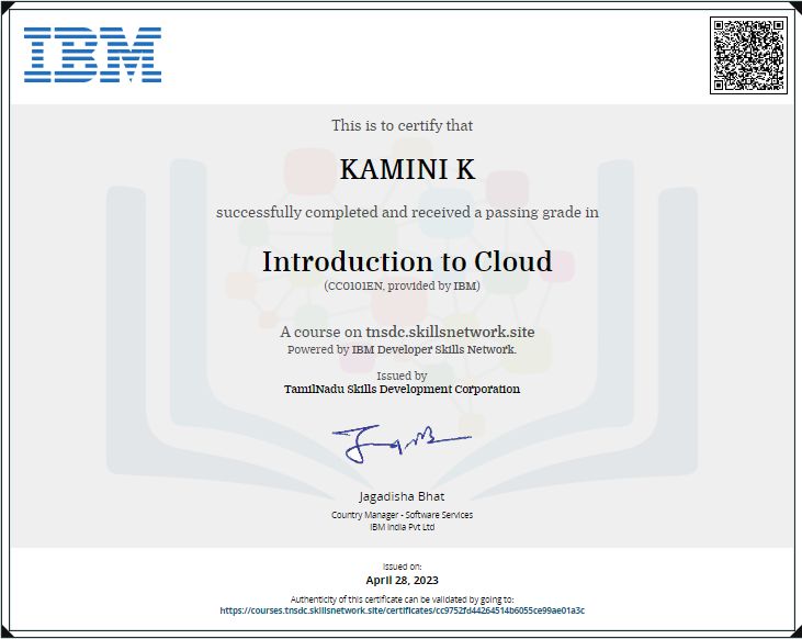 Kamini Kandasamy on LinkedIn: #cloud #naanmudhalvan #ibm Kamini Kandasamy on LinkedIn: #cloud #naanmudhalvan #ibm