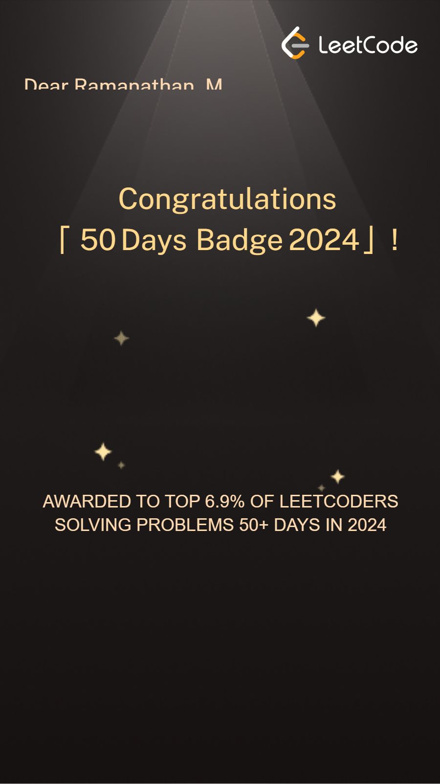 Ramanathan Mahalingam on LinkedIn: #codingmilestone #leetcode # ... Ramanathan Mahalingam on LinkedIn: #codingmilestone #leetcode # ...