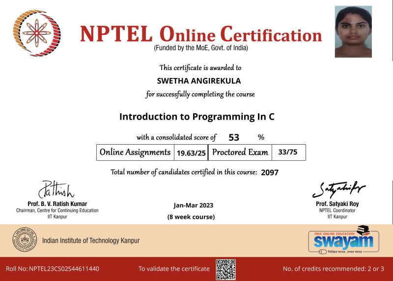 #nptel #programming #cprogramming #learningneverstops #skilldevelopment ... #nptel #programming #cprogramming #learningneverstops #skilldevelopment ...