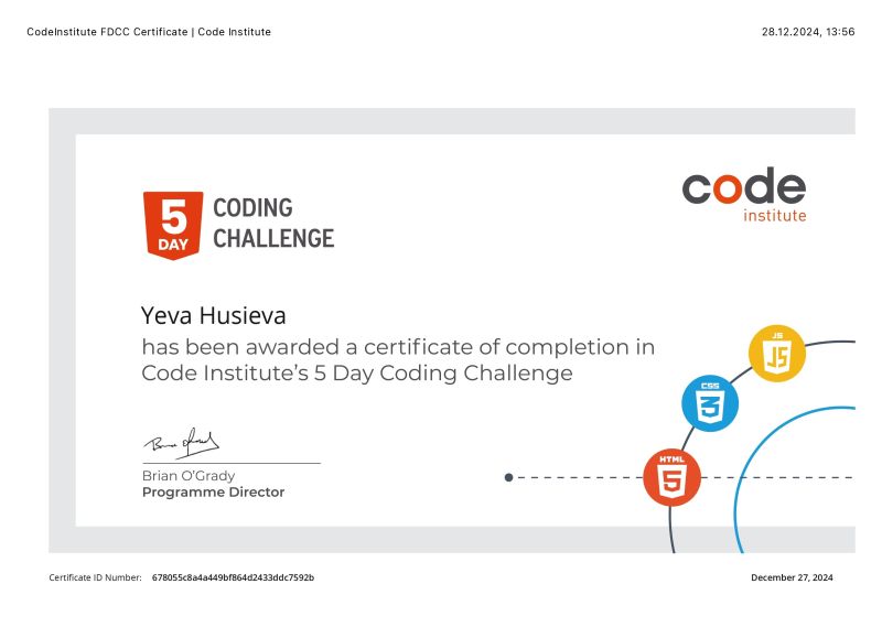 Yeva Husieva on LinkedIn: #codingchallenge #codeinstitute #funwithcode ... Yeva Husieva on LinkedIn: #codingchallenge #codeinstitute #funwithcode ...