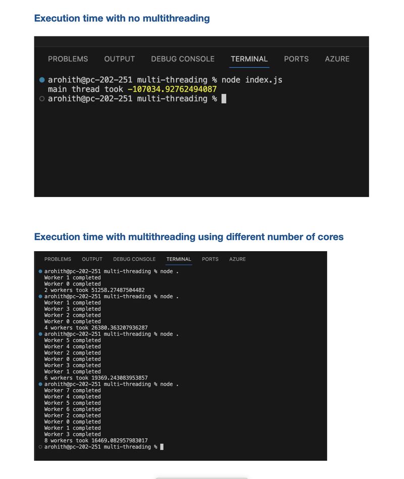 Rohith A on LinkedIn: #javascript #nodejs #multithreading Rohith A on LinkedIn: #javascript #nodejs #multithreading