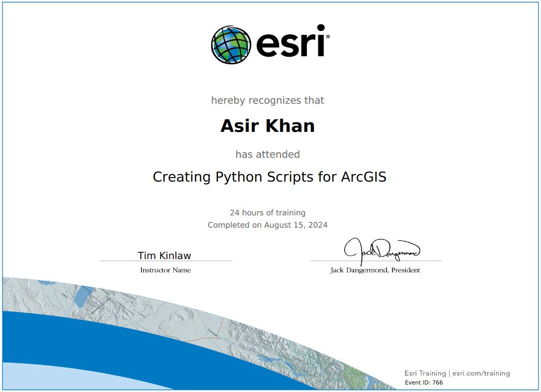 Asir Khan on LinkedIn: #gis #python #esri Asir Khan on LinkedIn: #gis #python #esri
