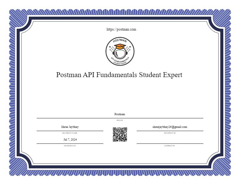 Shree Jaybhay on LinkedIn: #apicertification #postman #api # ... Shree Jaybhay on LinkedIn: #apicertification #postman #api # ...