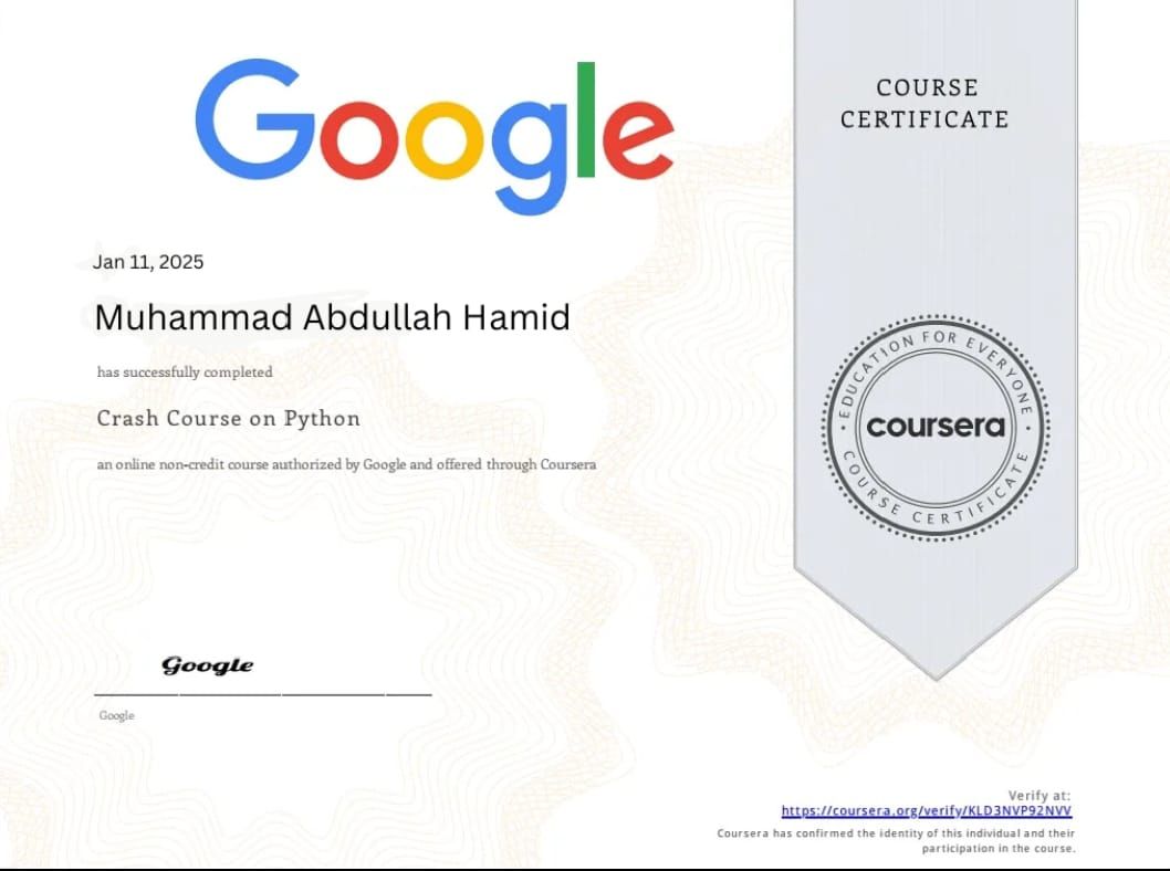 Muhammad Abdullah Hamid on LinkedIn: #googlecertified # ... Muhammad Abdullah Hamid on LinkedIn: #googlecertified # ...