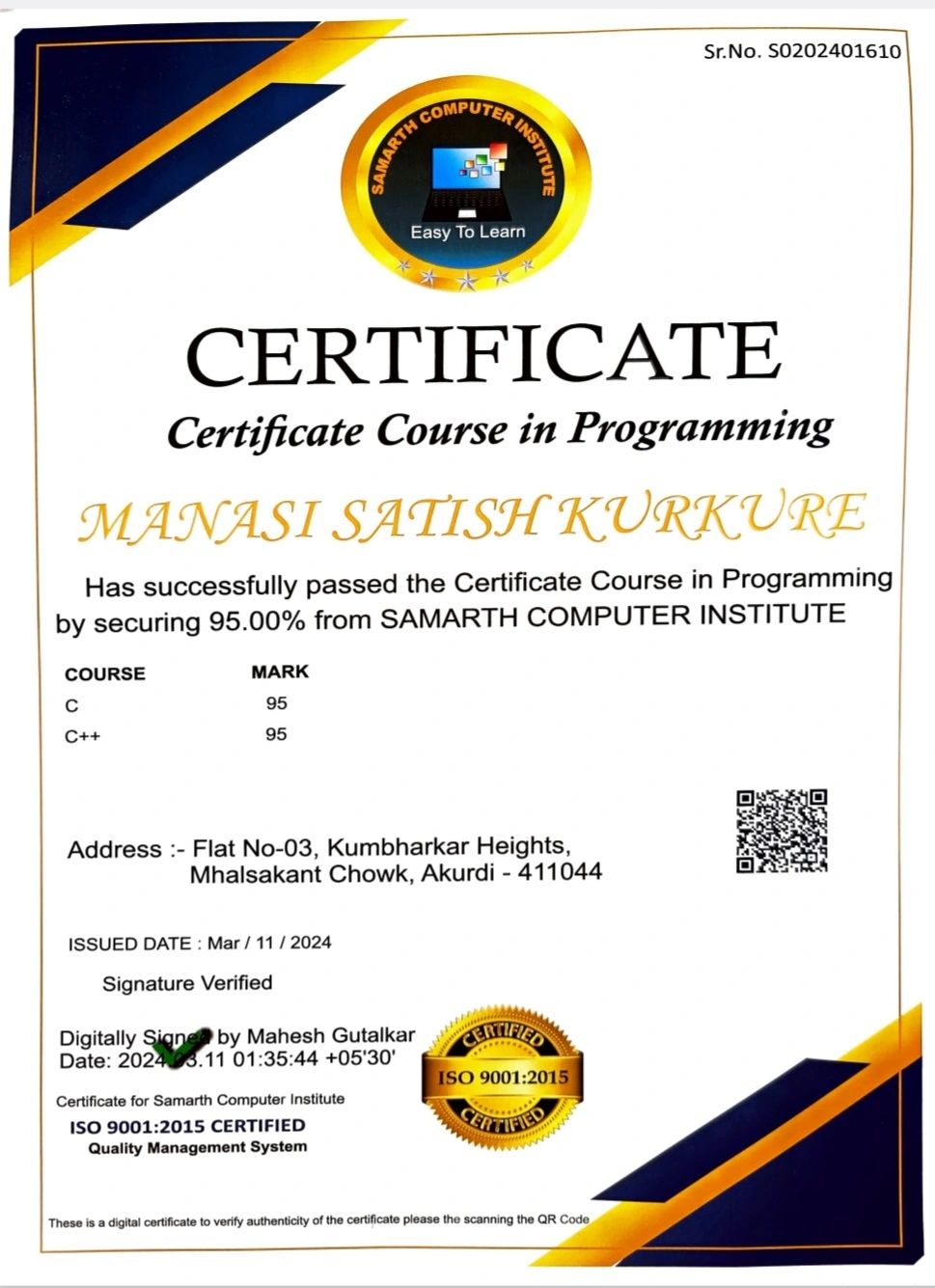 Manasi Kurkure on LinkedIn: #cprogramming #cpp #softwaredevelopment # ... Manasi Kurkure on LinkedIn: #cprogramming #cpp #softwaredevelopment # ...