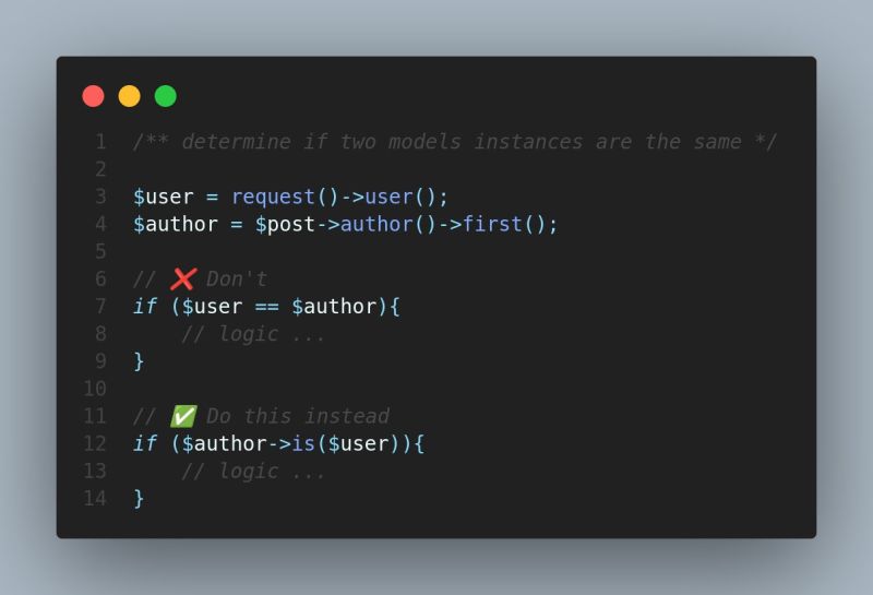 Abdelhak Darbeida on LinkedIn: 📌 Laravel Tip: When comparing Eloquent ... Abdelhak Darbeida on LinkedIn: 📌 Laravel Tip: When comparing Eloquent ...