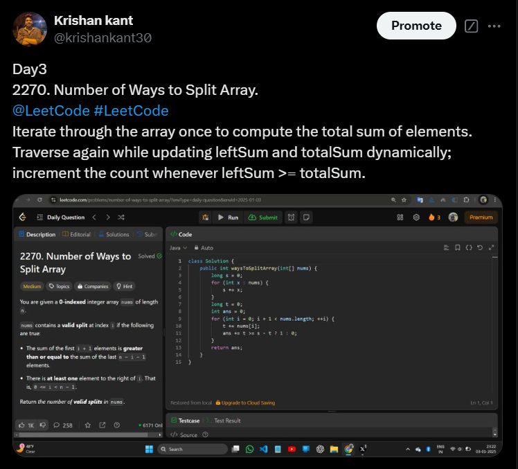 Krishan Kant on LinkedIn: #leetcode Krishan Kant on LinkedIn: #leetcode