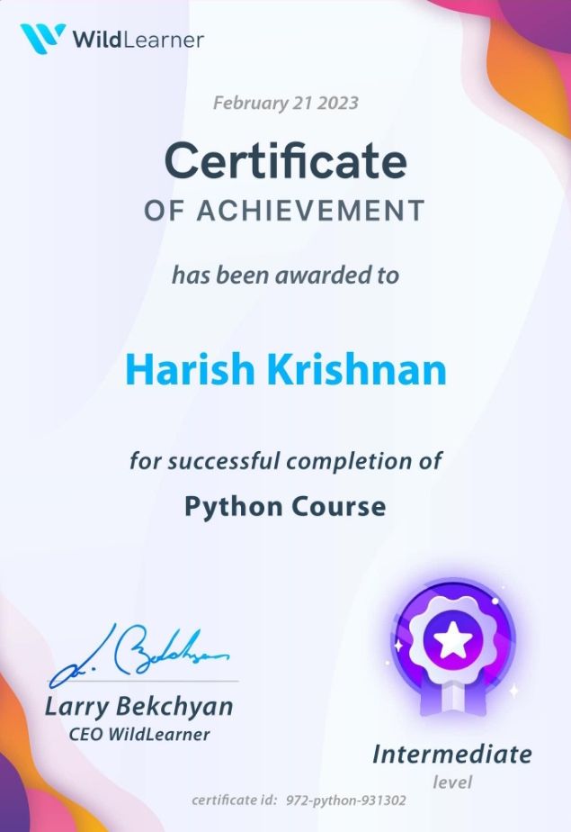 #wildlearner #pythoncoding #pythonlearning #python #coding | B.Harish ... #wildlearner #pythoncoding #pythonlearning #python #coding | B.Harish ...