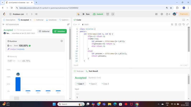 Tanmoy Das on LinkedIn: 7. K-th Symbol in Grammar (LeetCode - 779) Time ... Tanmoy Das on LinkedIn: 7. K-th Symbol in Grammar (LeetCode - 779) Time ...