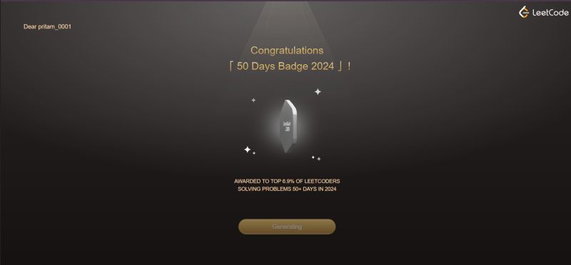 Completed 50+ LeetCode coding challenges! | Pritam Gupta posted on the ... Completed 50+ LeetCode coding challenges! | Pritam Gupta posted on the ...