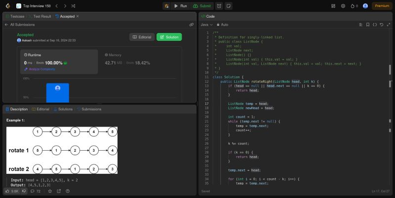 Aakash Sriram on LinkedIn: Day 8 of sharing my Leetcode journey Problem ... Aakash Sriram on LinkedIn: Day 8 of sharing my Leetcode journey Problem ...
