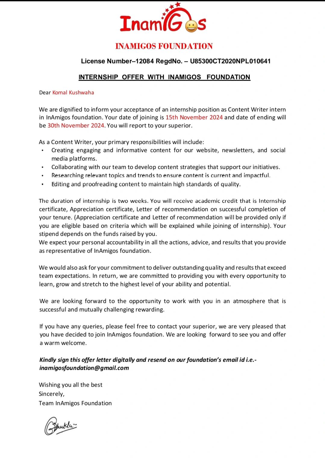 Komal Kushwaha on LinkedIn: #internship #contentwriting # ... Komal Kushwaha on LinkedIn: #internship #contentwriting # ...