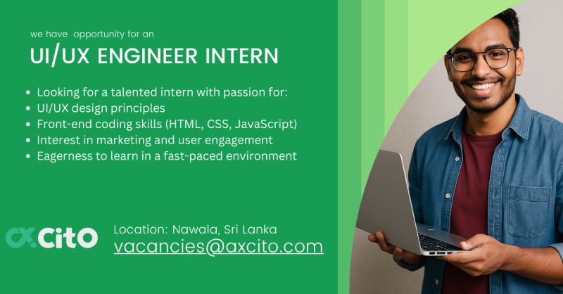 Internship Opportunity: UI/UX Engineer Are you passionate about ... Internship Opportunity: UI/UX Engineer Are you passionate about ...