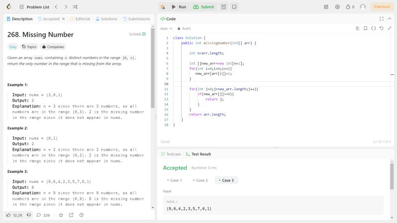RAJ VERMA on LinkedIn: #100daysofcode #leetcode #day29 #missingnumber # ... RAJ VERMA on LinkedIn: #100daysofcode #leetcode #day29 #missingnumber # ...