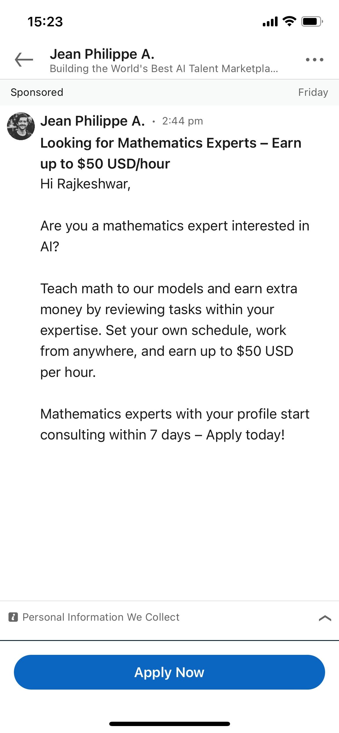 Rajkeshwar Prasad on LinkedIn: #jeanphilippea #scam Rajkeshwar Prasad on LinkedIn: #jeanphilippea #scam