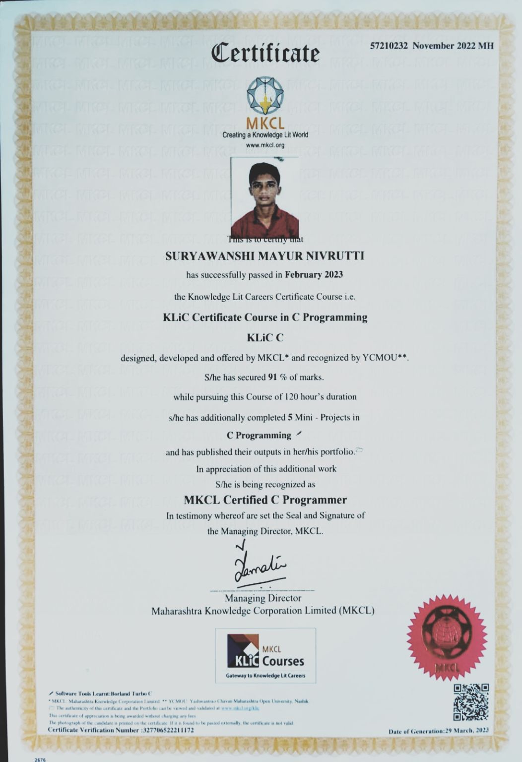 Completed C Programming Course by MKCL | Mayur Suryawanshi posted on ... Completed C Programming Course by MKCL | Mayur Suryawanshi posted on ...