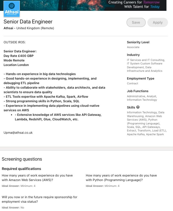Are you a Data Engineer working in Python, Scala, and SQL? Are you ... Are you a Data Engineer working in Python, Scala, and SQL? Are you ...