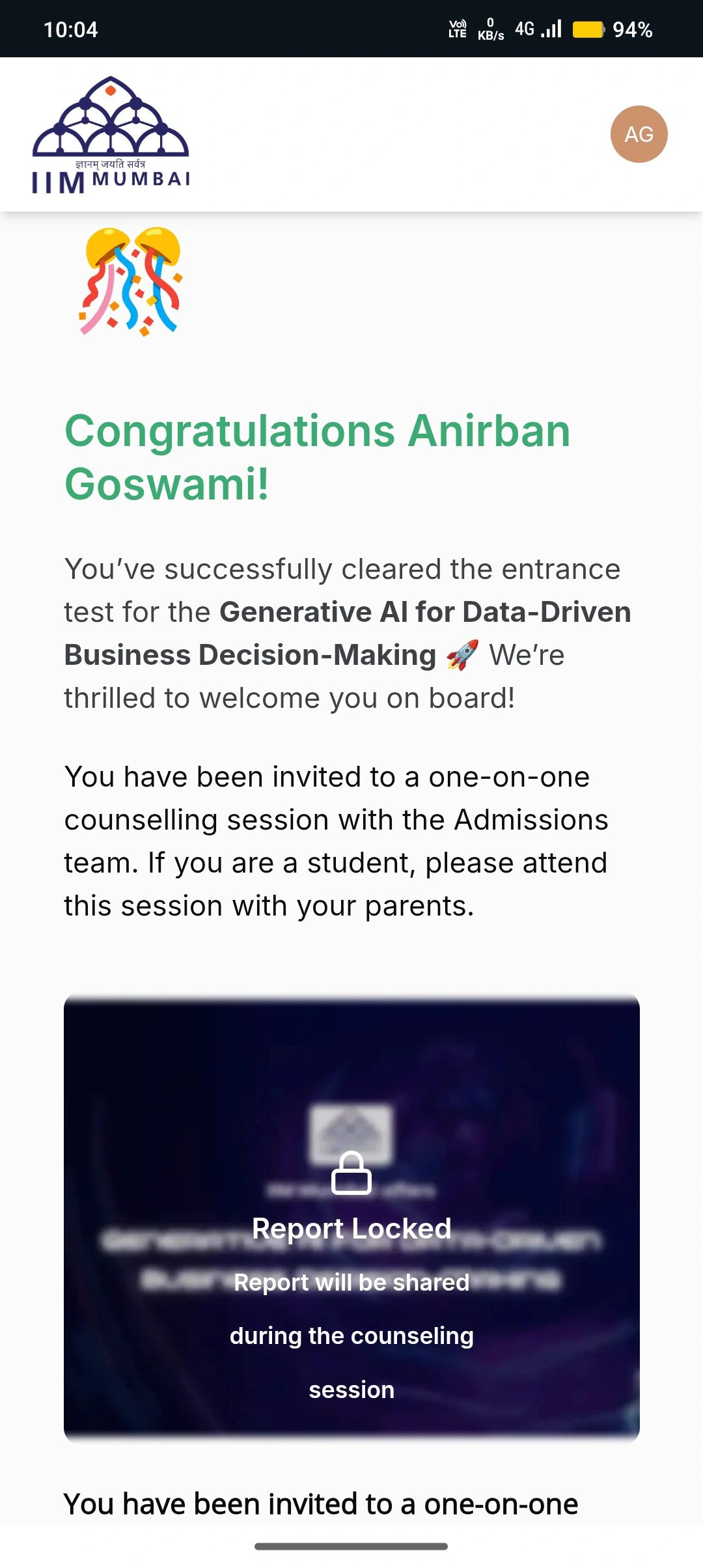 #achievement #iim | Anirban Goswami #achievement #iim | Anirban Goswami