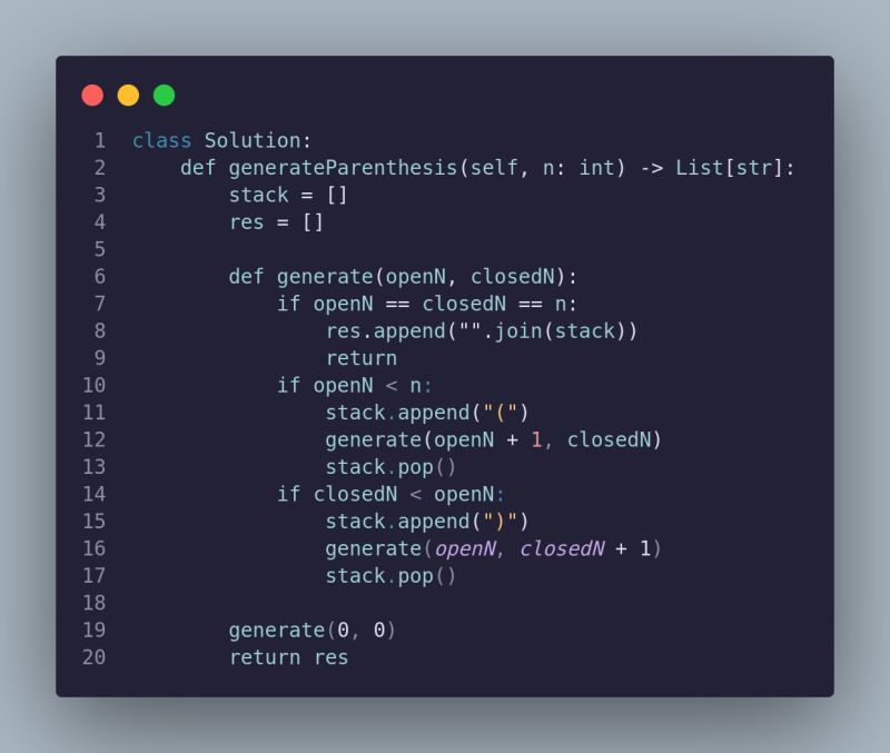 LeetCode Day 17: Parenthesis Generation | Bernardo Aguayo posted on the ... LeetCode Day 17: Parenthesis Generation | Bernardo Aguayo posted on the ...
