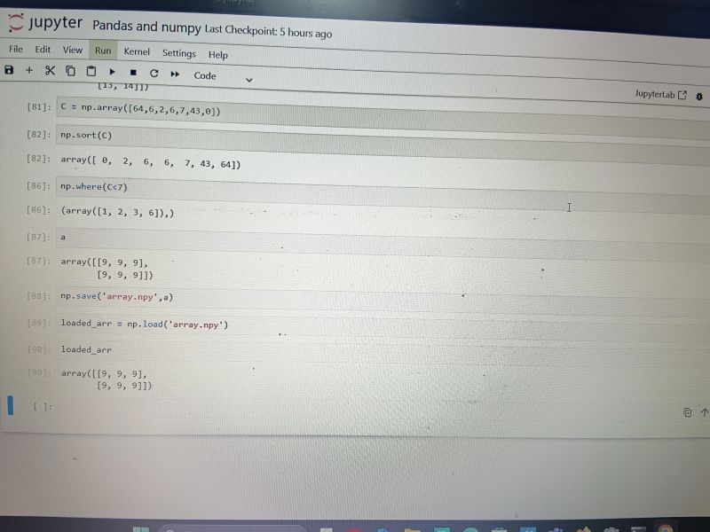 Finished Numpy And Pandas Revision!! Time to dive into Matplotlib 🙌🏻💯 ... Finished Numpy And Pandas Revision!! Time to dive into Matplotlib 🙌🏻💯 ...
