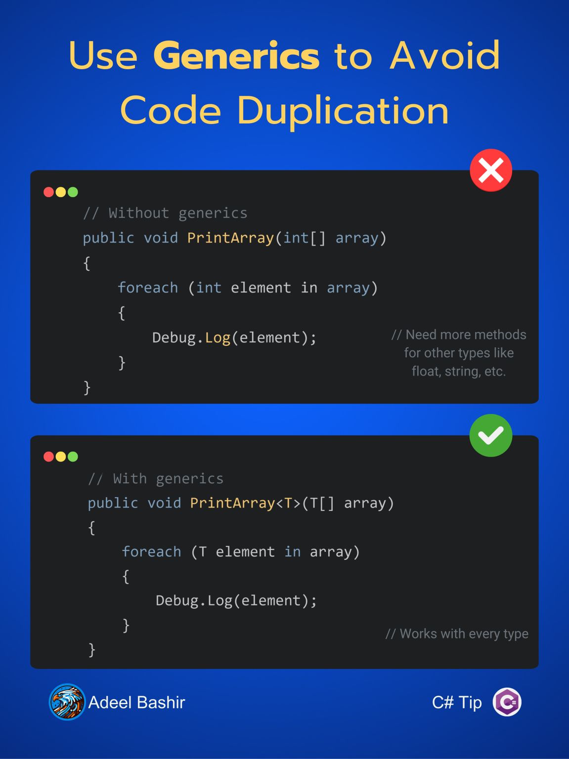 Muhammad Hashmi on LinkedIn: #unity #unitydevwelopers #generics #csharp ... Muhammad Hashmi on LinkedIn: #unity #unitydevwelopers #generics #csharp ...