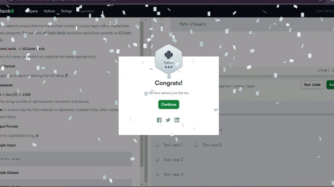 Achieved 3 on HackerRank for problem-solving skills | Bachala Lakshmi ... Achieved 3 on HackerRank for problem-solving skills | Bachala Lakshmi ...