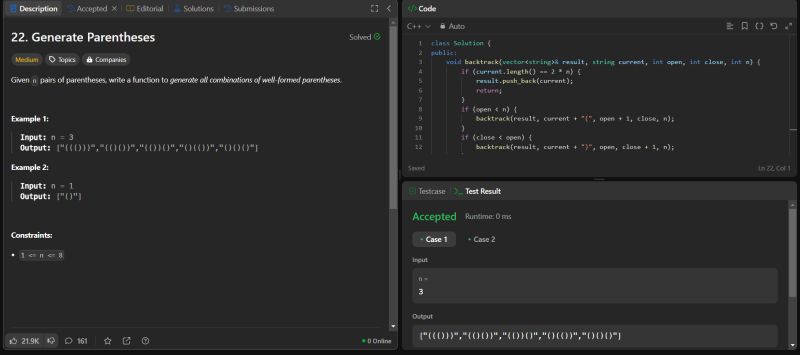 #100daysofcode #coding #leetcode #problemsolving #backtracking ... #100daysofcode #coding #leetcode #problemsolving #backtracking ...