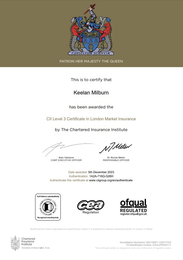 I am delighted to share that i have earned my CII Level 3 Certificate ... I am delighted to share that i have earned my CII Level 3 Certificate ...