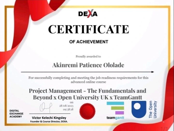 Patience Akinremi on LinkedIn: Congratulations to me I just completed ... Patience Akinremi on LinkedIn: Congratulations to me I just completed ...