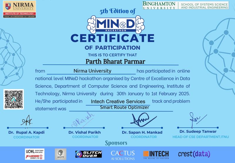 #minedhackathon #ai #hackathon #innovation #datascience | Parth Parmar #minedhackathon #ai #hackathon #innovation #datascience | Parth Parmar