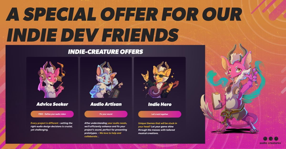 #gamedev #gameaudio #indiegamedev #specialoffer | AudioCreatures #gamedev #gameaudio #indiegamedev #specialoffer | AudioCreatures