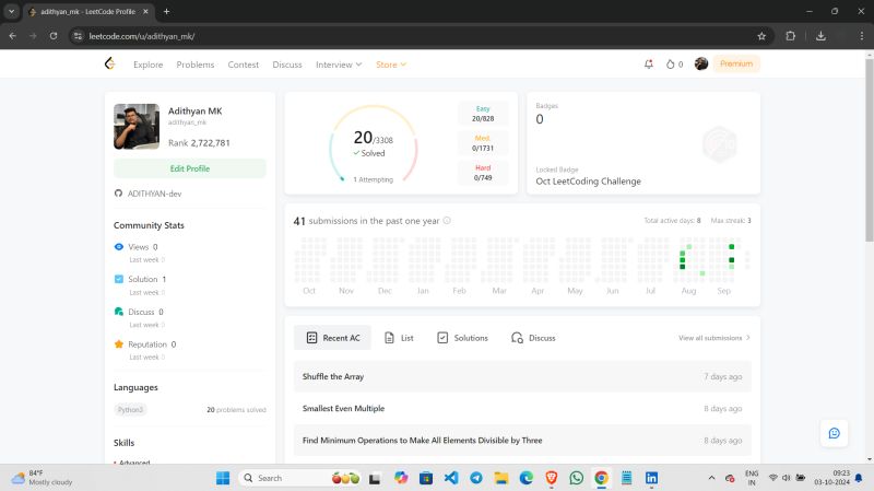 ADITHYAN M K on LinkedIn: #leetcode #codingjourney #problemsolving # ... ADITHYAN M K on LinkedIn: #leetcode #codingjourney #problemsolving # ...