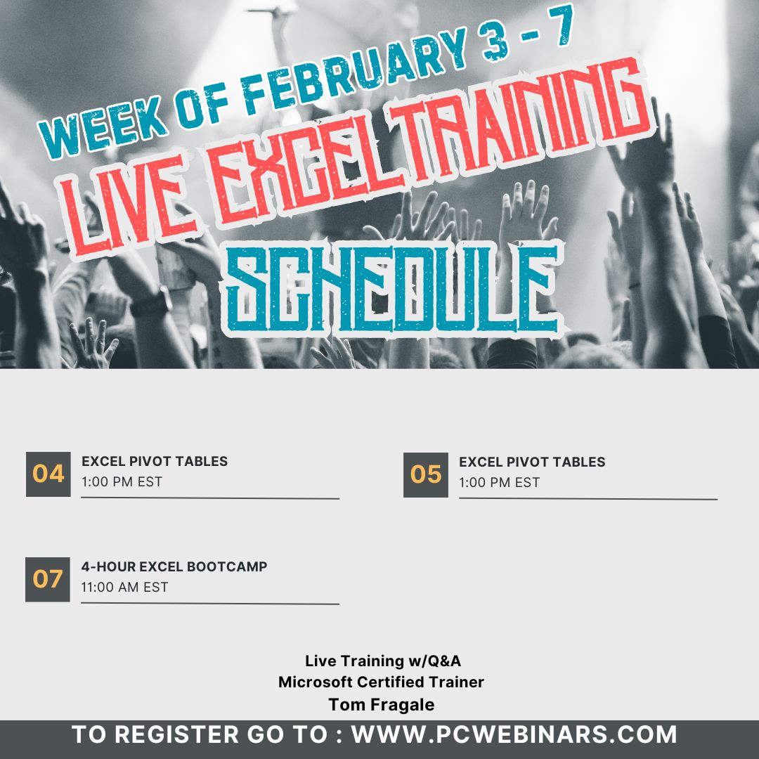 #webinar #excel #pivottables #powerquery #powerpivot #training… | Tom ... #webinar #excel #pivottables #powerquery #powerpivot #training… | Tom ...