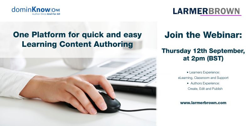 Larmer Brown Limited on LinkedIn: dominKnow | ONE Webinar Registration ... Larmer Brown Limited on LinkedIn: dominKnow | ONE Webinar Registration ...