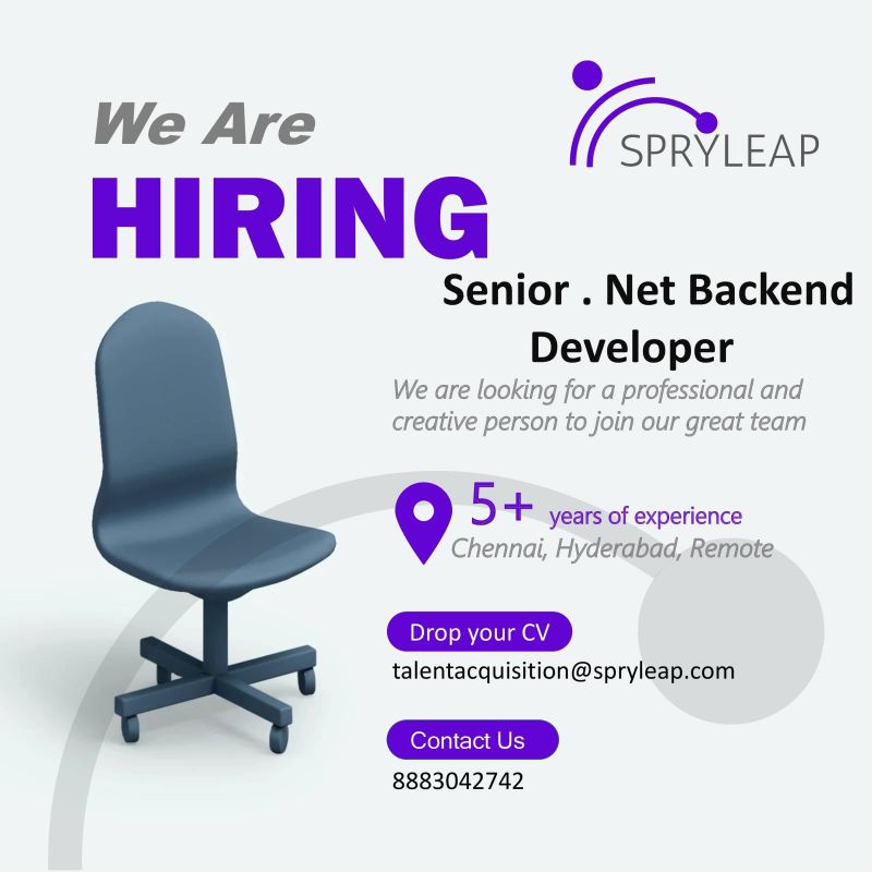 Spryleap Official on LinkedIn: #dotnet #backenddeveloper #techjobs # ... Spryleap Official on LinkedIn: #dotnet #backenddeveloper #techjobs # ...