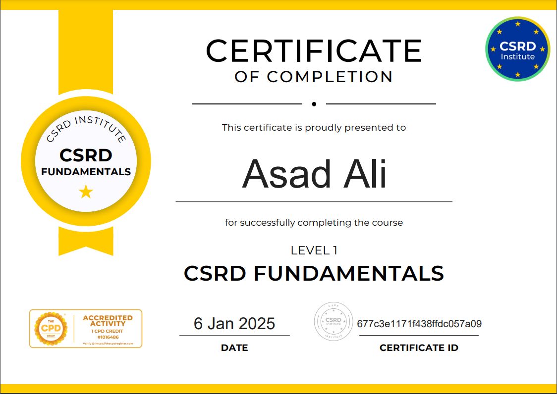 #csrdinstitute | Asad Ali (FCCA) #csrdinstitute | Asad Ali (FCCA)