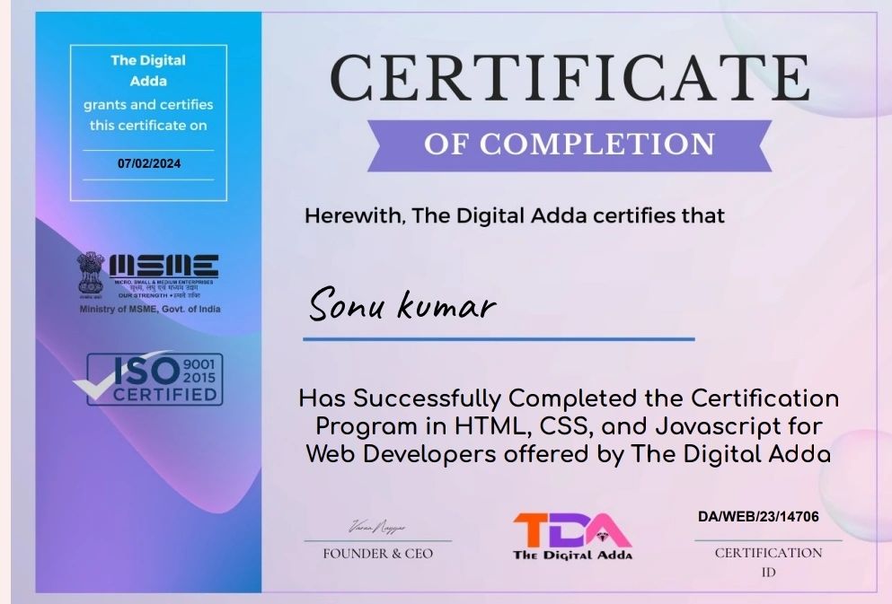 Er.Sonu Kumar on LinkedIn: #webdevelopment #html #css #javascript # ... Er.Sonu Kumar on LinkedIn: #webdevelopment #html #css #javascript # ...