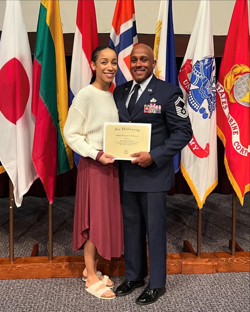 My husband, SMSgt Breyson Robinson, graduated SNCOA today! 🤗🙏🏽🙌🏽🎉 ... My husband, SMSgt Breyson Robinson, graduated SNCOA today! 🤗🙏🏽🙌🏽🎉 ...