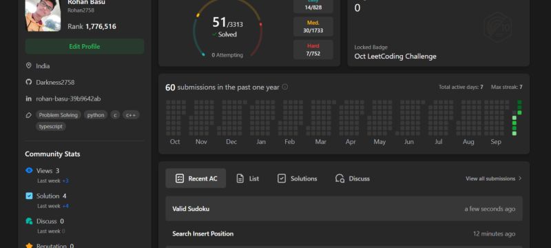 Rohan Basu on LinkedIn: #leetcode #milestoneachieved #codinglife # ... Rohan Basu on LinkedIn: #leetcode #milestoneachieved #codinglife # ...