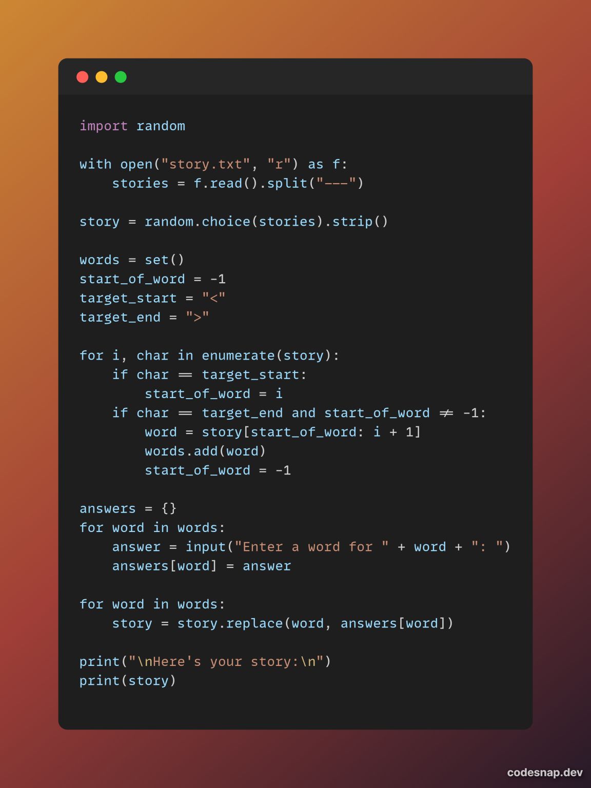 Satwik Singh on LinkedIn: #python #ai #pythonprojects #storygenerator # ... Satwik Singh on LinkedIn: #python #ai #pythonprojects #storygenerator # ...