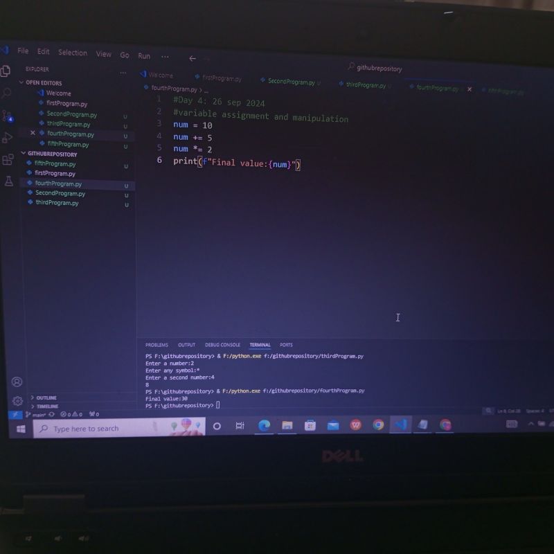 Umama Khan on LinkedIn: #python #codingjourney #day4 #learningbydoing # ... Umama Khan on LinkedIn: #python #codingjourney #day4 #learningbydoing # ...