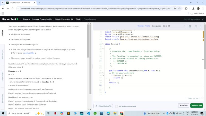 #day12 #hackerrank #codingchallenge #gametheory #problemsolving ... #day12 #hackerrank #codingchallenge #gametheory #problemsolving ...