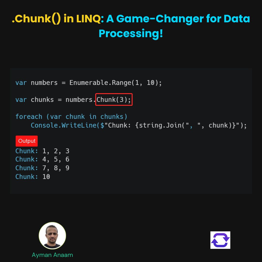 Ayman Anaam on LinkedIn: #csharp #dotnet9 #linq #programmingtips # ... Ayman Anaam on LinkedIn: #csharp #dotnet9 #linq #programmingtips # ...